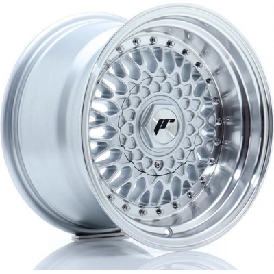 JAPAN RACING JR9 7.5x17 4x100 ET20 silver with machined Lip+silver ...