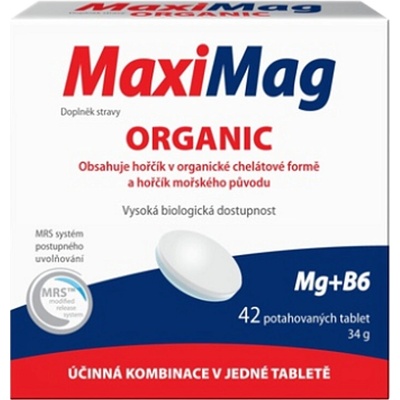 MaxiMag Organic 42 potahovaných tablet od 185 Kč - Heureka.cz