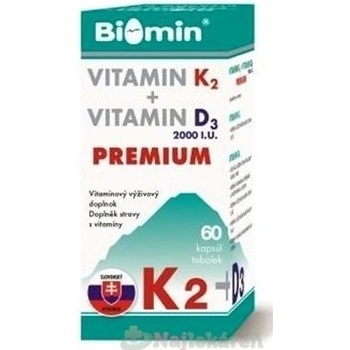 Biomin Vitamin K2 + Vitamin D3 2000.I.U. Premium 60 kapsúl od 10,46 ...
