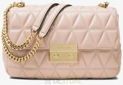 Michael Kors Sloan Large Quilted leather Shoulder bag Soft Pink Heureka.cz