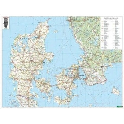 Freytag & Berndt Dánsko - nástěnná mapa 124 x 95 cm Varianta: bez rámu ...