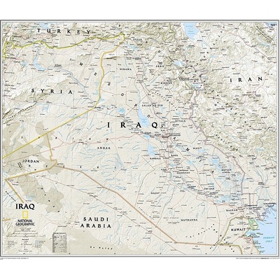 National Geographic Irák - nástěnná mapa Classic 66 x 76 cm Varianta ...