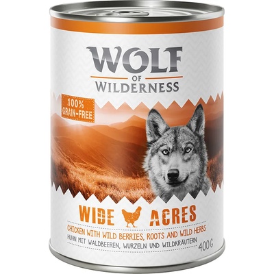 Wolf of Wilderness 24x400г пиле Wide Acres Wolf of Wilderness за кучета от 137,90 лв ...