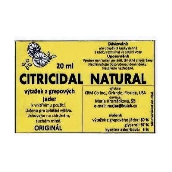 Citricidal Natural sada 3 x 20 ml - Heureka.cz
