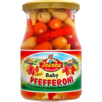 Ivanka Baby Pfefferoni Mix ostrých baby feferonek ve slaném nálevu 340 ...
