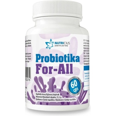 Nutricius Probiotika For-All 60 kapslí od 149 Kč - Heureka.cz