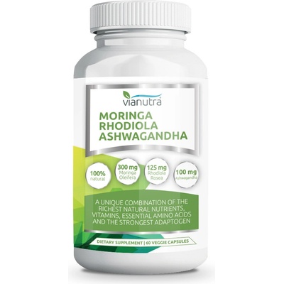 Vianutra Moringa Rhodiola Ashwagandha 60 kapslí - Heureka.cz