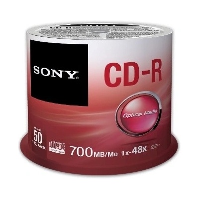 Sony CD-R 700MB 48x, 50ks (50CDQ80NSP) - Heureka.cz