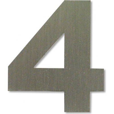 Nalepovací nerezové domovní číslo 4 - Arial - 15 cm - Heureka.cz