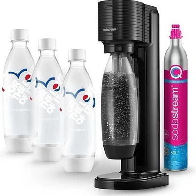 SodaStream GAIA Black + Láhev FUSE 3 x 1l Pepsi Love bílá - Heureka.cz