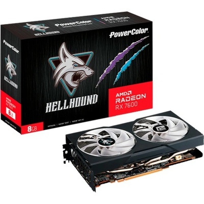 PowerColor Radeon RX 7600 Hellhound OC 8GB GDDR6 RX7600 8G-L/OC od 7 ...
