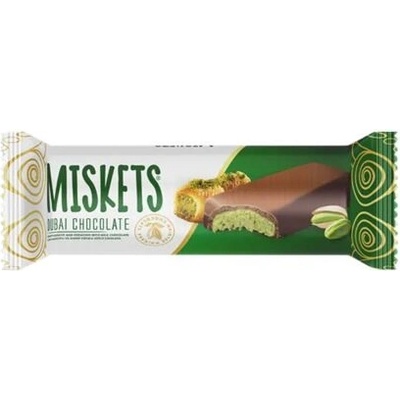 Miskets Dubajská mléčná čokoláda s pistáciovou náplní s těstovými ...