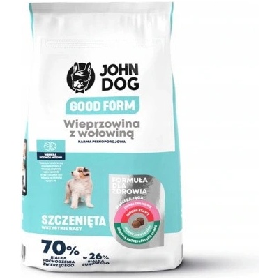 John Dog Good Form Puppy Pork with beef 12 kg od 1 010 Kč - Heureka.cz