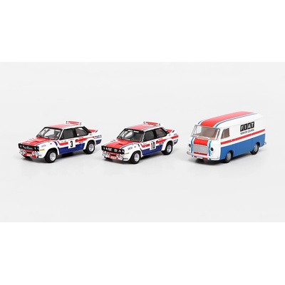 Brekina Fiat 131 Abarth 3 a 10 + Fiat 128 Fiat Service Course Sada 1:87 ...