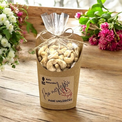 Nutworld Kešu natural v celofánku a kelímku pro paní uklízečku 180 g od 145 Kč - Heureka.cz