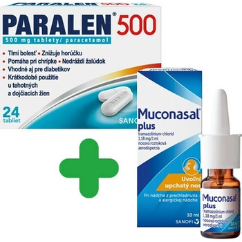 Paralen 500mg 2 x 24 tabliet + Muconasal plus aer nao 1 x 10 ml ...