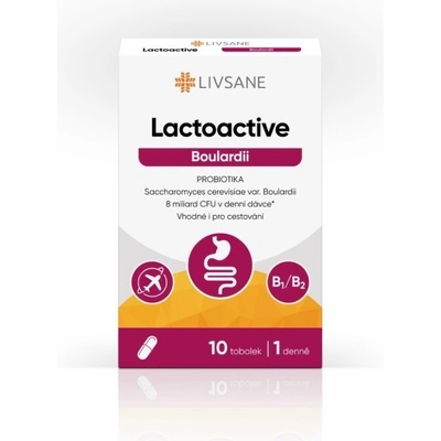 Livsane Lactoactive Boulardii probiotika 10 tablet od 106 Kč - Heureka.cz