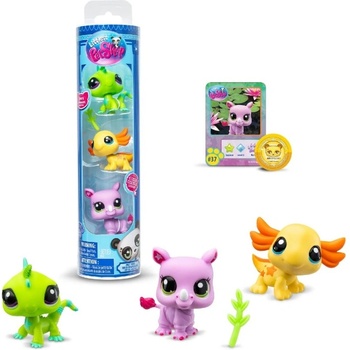 Basic Fun LPS Set 3 figurek v tubě Leguán Axolotl Nosorožec - Heureka.cz