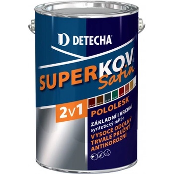 Detecha Superkov Satin 2v1, základní i vrchní barva na kov, pololesk, venkovní i vnitřní, Ral ...