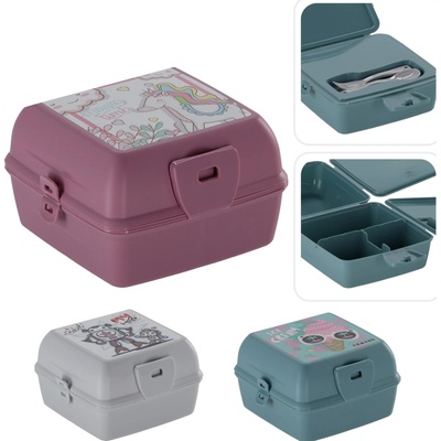 Trend dóza desiatový box + príbor 14 l 14x14x9 cm od 3,49 € - Heureka.sk