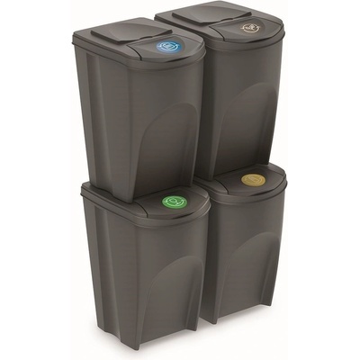 Prosperplast Set košů na tříděný odpad, 4 x 35 l, šedá od 991 Kč ...
