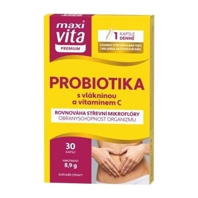 Maxi Vita Premium probiotiká + vitamín C 30 tabliet od 4,7 € - Heureka.sk