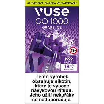 Vuse GO 1000 Box Grape Ice 18 mg 1000 potáhnutí od 199 Kč - Heureka.cz