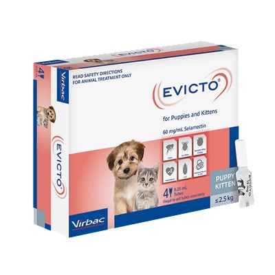 Virbac Evicto Spot On 15 mg. Евикто - за котки и кучета до 2.5 кг. , 4 ...