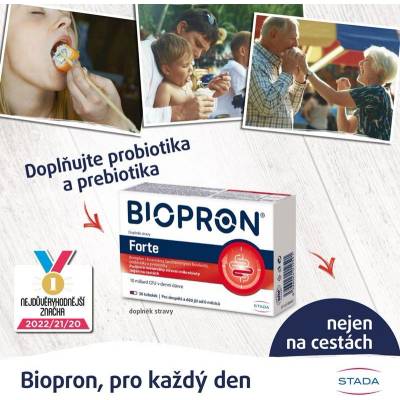Biopron Forte probiotika + prebiotika na cesty nebo při průjmu 60 tobolek od 379 Kč - Heureka.cz