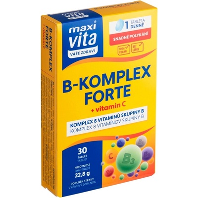 Maxi Vita B komplex forte+vitC 30 kapsúl od 2,8 € - Heureka.sk