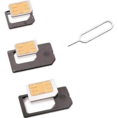 CPA SIM ADAPTÉRY SET - MICRO SIM 3ff-2ff, NANO 4ff-2ff, NANO 4ff-3ff S ...