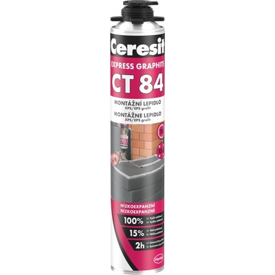 CERESIT CT 84 Express Graphite Polyuretánové montážne lepidlo 850 ml ...
