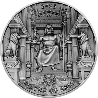Antique Standard Stříbrná mince Sedm divů světa - Socha Dia v Olympii ...