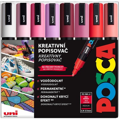 Uni PC-5M Posca Love mix teplých tónů 8 ks od 514 Kč - Heureka.cz