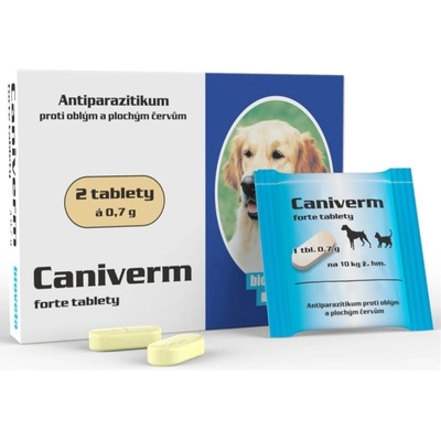 Bioveta Caniverm forte 0,7 g 2 tbl od 39 Kč - Heureka.cz