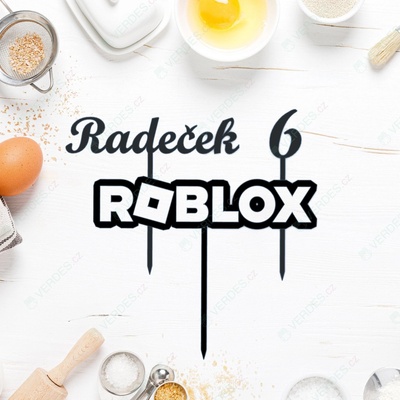 Dortový zápich - Roblox se jména a číslem na míru - Heureka.cz