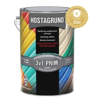 Barvy a laky Hostivař Antikorozní barva HOSTAGRUND PRIM 3v1 S2177 4L 0155 RAL 7016 antracit od 1 ...