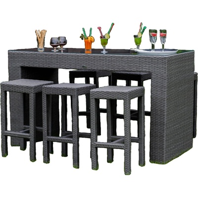 Bello Giardino GENIALE set 6+1 - záhradný barový nábytok šedý od 1 249 ...