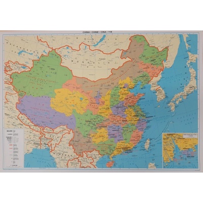 Gizi Map Čína - nástěnná administrativní mapa 96 x 68 Varianta: bez ...