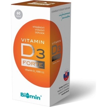 Biomin Vitamin D3 FORTE 1000 I.U. 60 tobolek od 164 Kč - Heureka.cz