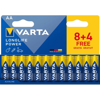 Varta Longlife Power Mignon alkalická AA 12 ks 4906121772 - Heureka.sk