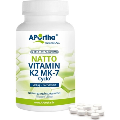 Aportha Natto Vitamin K2 MK-7 Cyclo 200 μg 365 veganských tablet od 699 ...