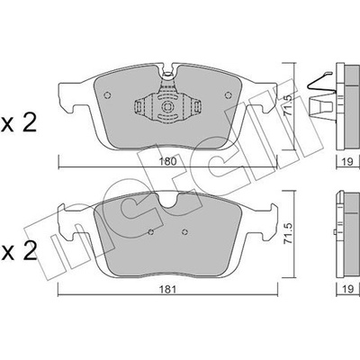 Sada brzdových platničiek kotúčovej brzdy METELLI 22-1188-0 od 38,4 ...