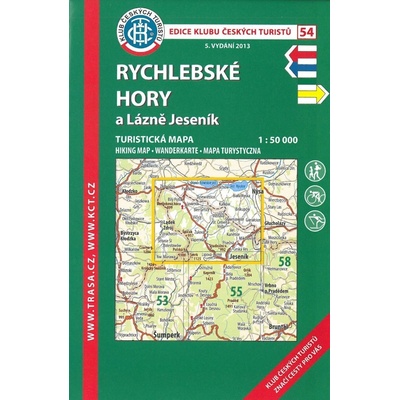 Soubor map 54 Rychlebské hory a Lázně Jeseník 1 : 50 000 od 149 Kč ...
