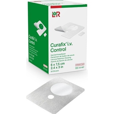 Náplast Curafix control fixace kanyl sterilní 6 x 7,5 cm 50 ks od 316 ...