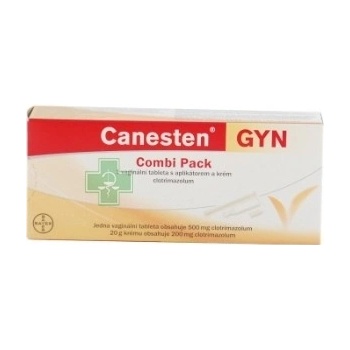 CANESTEN GYN COMBI PACK VAG/DRM 500MG+10MG/G CRM+VAG TBL NOB 1+20G od ...