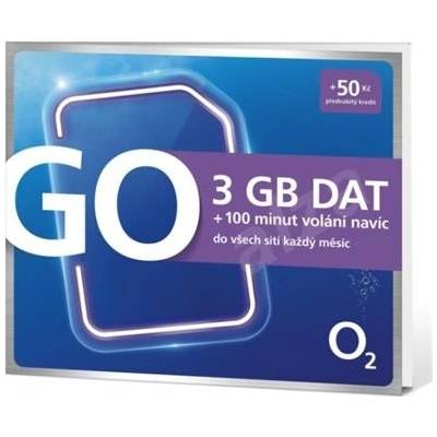 O2 SIM karta GO 3GB dat + 100 minut volání - Heureka.cz
