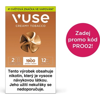 British American Tobacco Vuse ePod PRO náplň Creamy Tobacco 12 mg 2ks ...