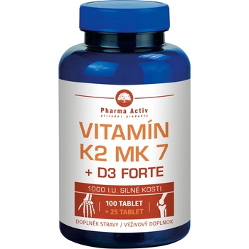 Pharma Activ Vitamín K MK7 + D3 Forte 100 tablet + 25 tablet od 268 Kč ...