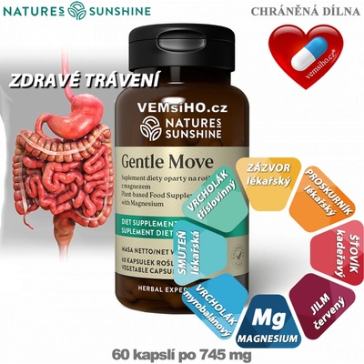 Nature's Sunshine Gentle Move Zdravé Trávenie 745 mg 60 kapsúl od 22,94 ...